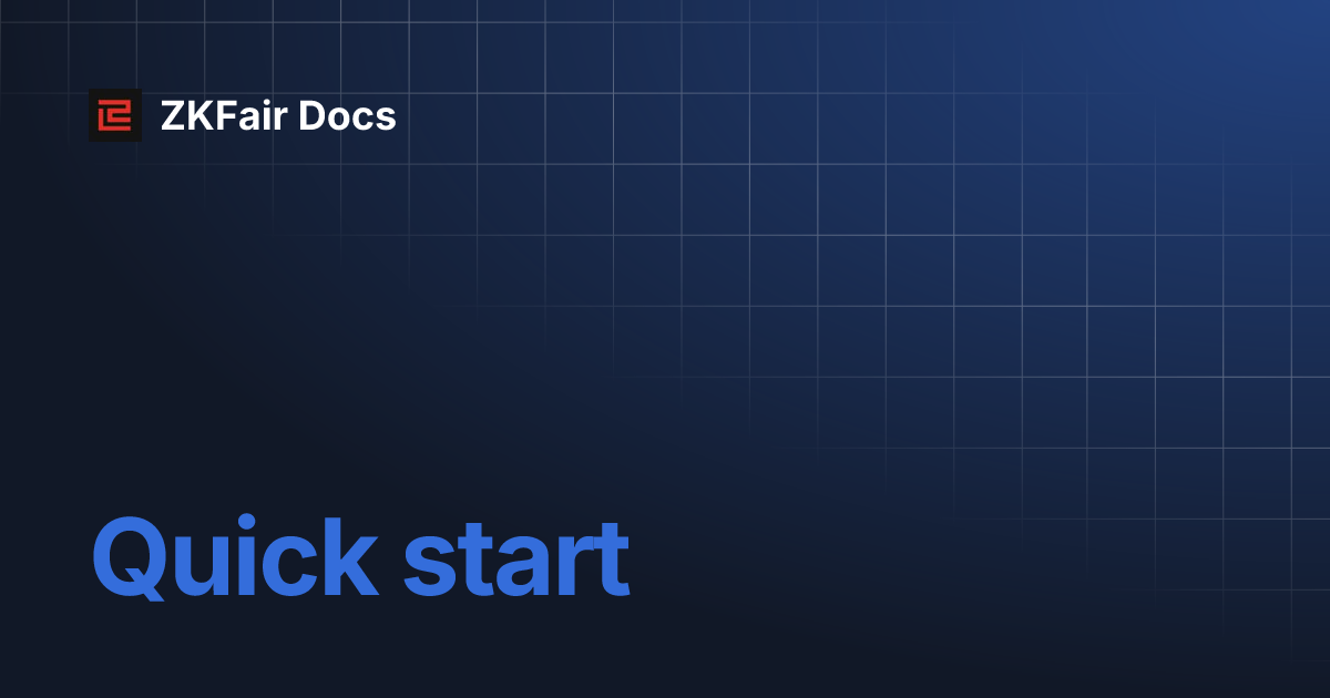 Quick start | ZKFair Docs