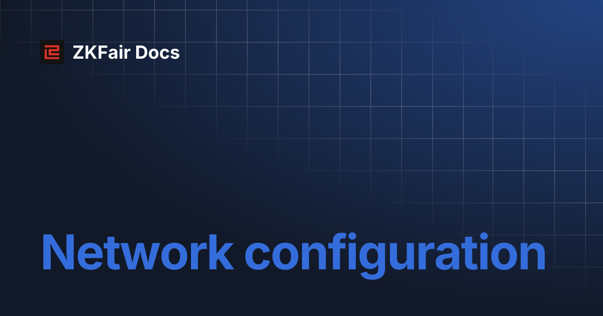 Network configuration | ZKFair Docs
